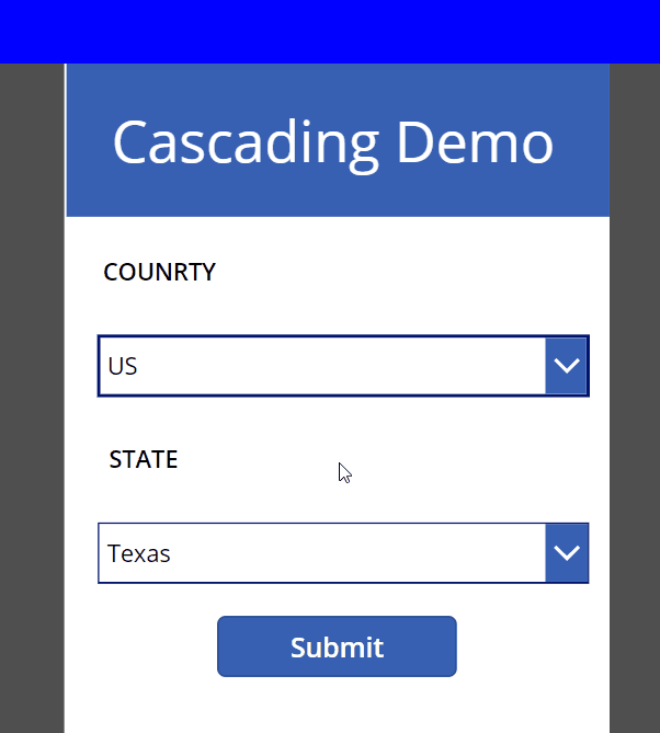PowerApps Cascading Dropdown PowerApps Cascading Dropdown